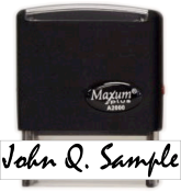 Self-inking signature stamp